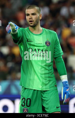 PSG goalkeeper Lucas Chevalier during the French championship Ligue 1 ...