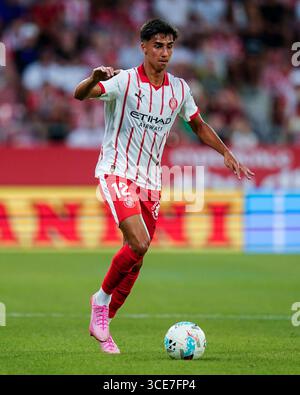 Vitor Reis of Girona FC during the La Liga match 2025-2026, date 3 ...