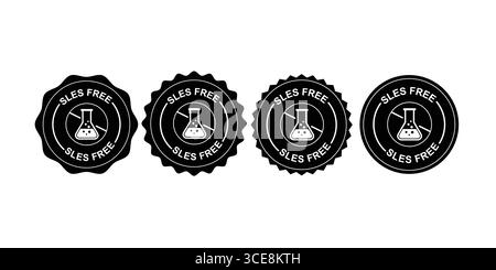 SLES Free Seal Icons for Natural and Eco Safe Products Stock Vector ...