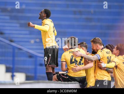 Stoke City's Divin Mubama celebrates scoring their side's second goal ...