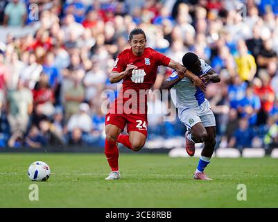 Birmingham City's Tomoki Iwata (left) and Middlesbrough's Samuel ...