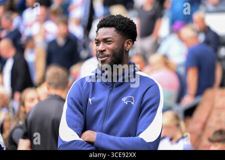 7, Patrick Agyemang of Derby County on the ball during the Sky Bet ...