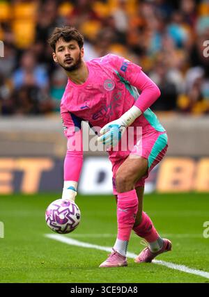 Manchester City goalkeeper James Trafford during the Premier League match at the Etihad Stadium ...