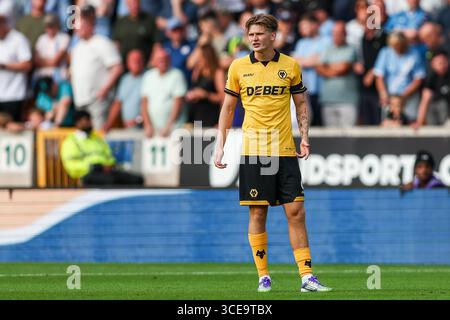 David Møller Wolfe of Wolverhampton Wanderers in the pregame warmup ...