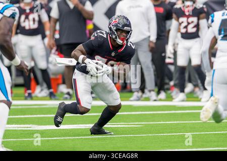 Houston Texans running back Woody Marks (27) runs the ball against the ...