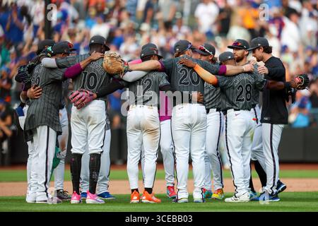 The Seattle Mariners celebrate after the team's win against the ...