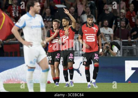 Quentin MERLIN of Rennes during the French championship Ligue 1 ...