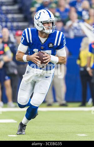 Indianapolis Colts quarterback Daniel Jones (17) scores a touchdown ...