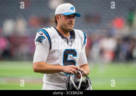 Carolina Panthers punter Sam Martin (6) runs during a NFL football game ...