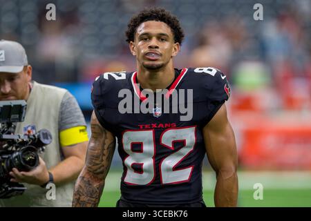 Houston Texans wide receiver Jaylin Noel (14) runs a route during the ...