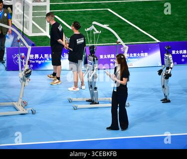 BEIJING, CHINA - AUGUST 16, 2025 - A view of the first World Humanoid ...