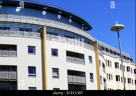 Modern newly built futuristic luxury residential flat apartments, stock ...