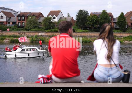 Nottingham Forest fans watch on dejected during the Emirates FA Cup ...