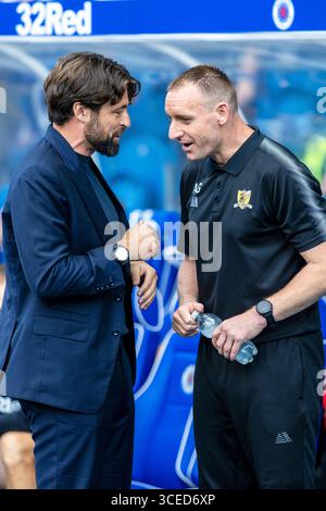 Rangers manager Russell Martin in the stands ahead of the UEFA ...