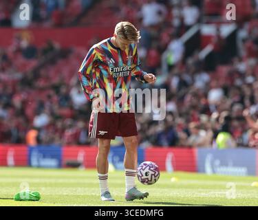 Martin Odegaard of Arsenal in the pregame warmup session during the ...