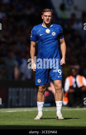 Liam Delap of Chelsea during the Premier League match between Chelsea ...