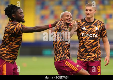 Wesley Vinicius França Lima of AS Roma celebrates after scoring the ...