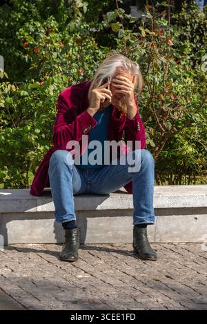 worried business man on the phone, isolated Stock Photo - Alamy