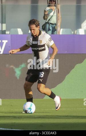 Mathias Fjortoft Lovik of Parma AC play the ball during Parma Calcio vs ...