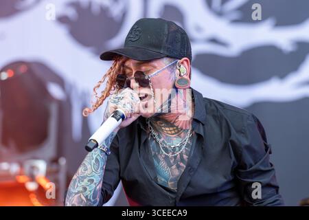 Will Ramos of Lorna Shore performs during the Louder Than Life music ...