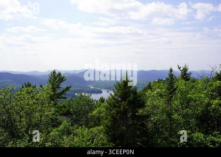 Mountains surrounded by trees and rolling hills in Rocky Mountain ...