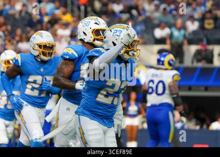 Los Angeles Chargers safety Tony Jefferson (23) runs during an NFL ...