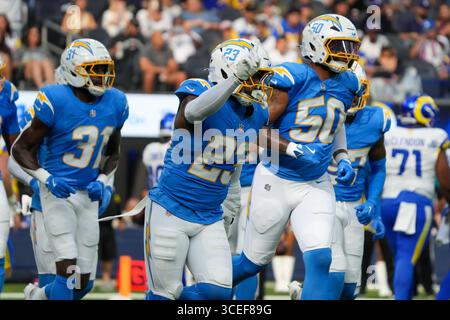 Los Angeles Chargers safety Tony Jefferson (23) stands on the sideline ...