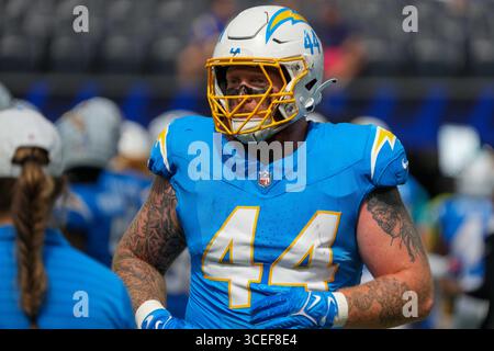 Los Angeles Chargers fullback Scott Matlock (44) against the Las Vegas ...