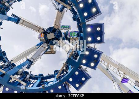 Stratosfear thrill ride at the Whitby Regatta fun fair in North ...