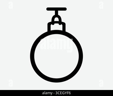 Christmas tree ball line icon, xmas and decoration, bauble sign, vector ...
