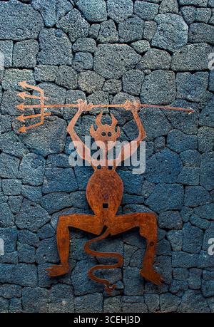 famous volcanoes of Timanfaya National Park Stock Photo - Alamy