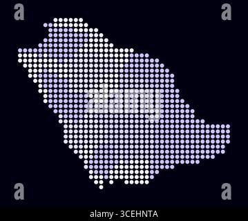 Saudi Arabia dotted map. Digital style shape of Saudi Arabia. Tech icon ...
