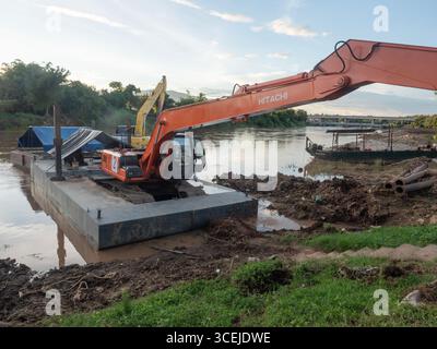 THAILAND - CHIANGMAI, 17 AUGUST 2025 : Dredging the Ping River to ...
