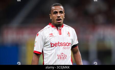 Mehdi Dorval of SSC Bari in action during SSC Bari vs Palermo FC ...