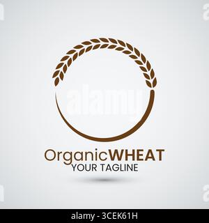 organic wheat logo icon vector illustration Stock Vector Image & Art ...