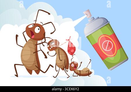 Cockroach baiting. Bad insects in living room home hygiene from dirty ...