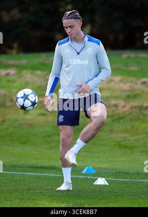 Rangers' Thelo Aasgaard during a training session at Rangers Training ...