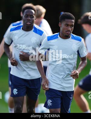Rangers' Jayden Meghoma during a training session at Rangers Training ...