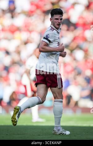 Arsenal midfielder Declan Rice (41) during the Arsenal FC v Nottingham ...