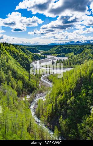Aerial Alaska. Matanuska River Valley, Alaska Stock Photo - Alamy