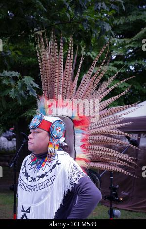 Ecuadorian singer musician Camuendo Wuambrakuna at the Ecuadorian ...