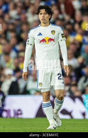 Ao Tanaka of Leeds United during the Premier League match Manchester ...