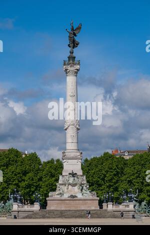 The principal monument of Place des Quinconces is in memory of the ...