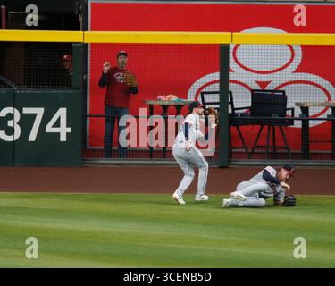 Cleveland Guardians right fielder Chase DeLauter is introduced before ...