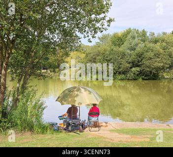 The boating lake at Corby, England Stock Photo - Alamy