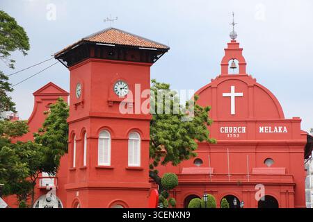 Dutch Square (also known as Red Square) in Malacca historic city in ...