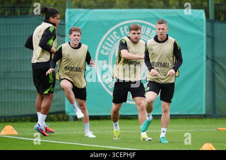 Celtic's Jahmai Simpson-Pusey (centre) during a training session at ...