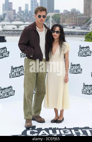 Zoe Kravitz and Austin Butler attending the 'Caught Stealing' New York ...