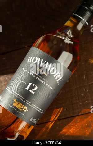12-year-old whisky bottle on a white background Stock Photo - Alamy