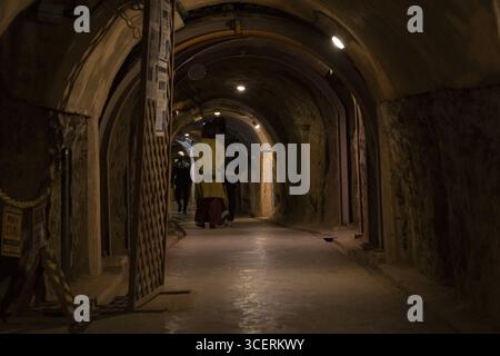 Tourists in the tunnels of the sight Japanese Navy Underground ...